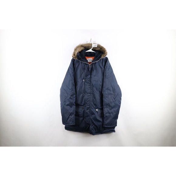 Vintage | Jackets & Coats | Vintage 7s Mens Xlt Hooded Military Style ...